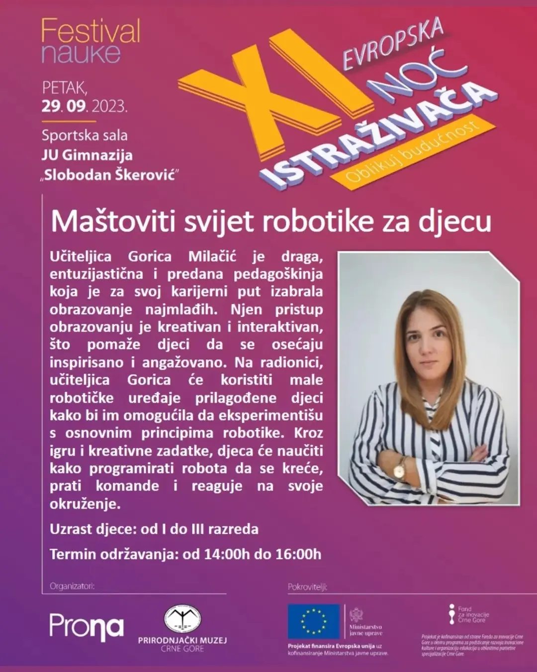 Noć istraživača - Gorica Milačić